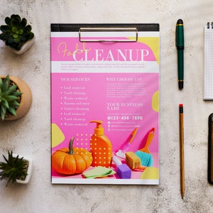 Fall Cleanup Flyer Template | Canva | US Letter Size 8.5" X 11 ...