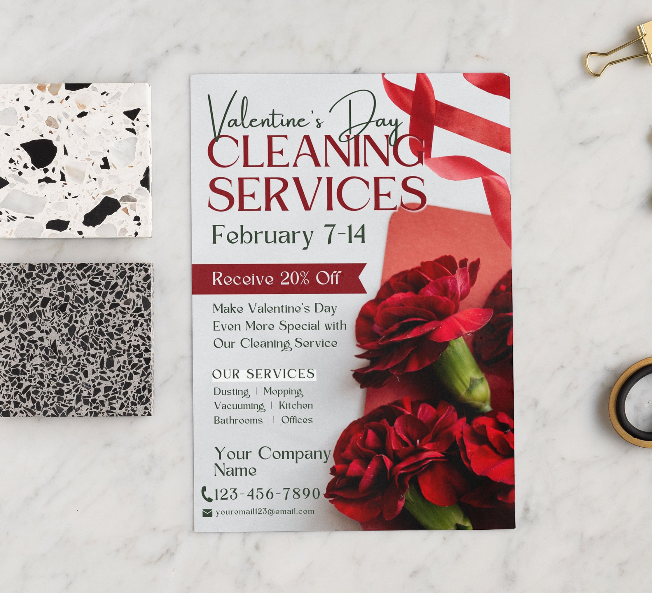 Valentine's Day Cleaning Services Flyer Template | Canva | 8.5 X 11 ...