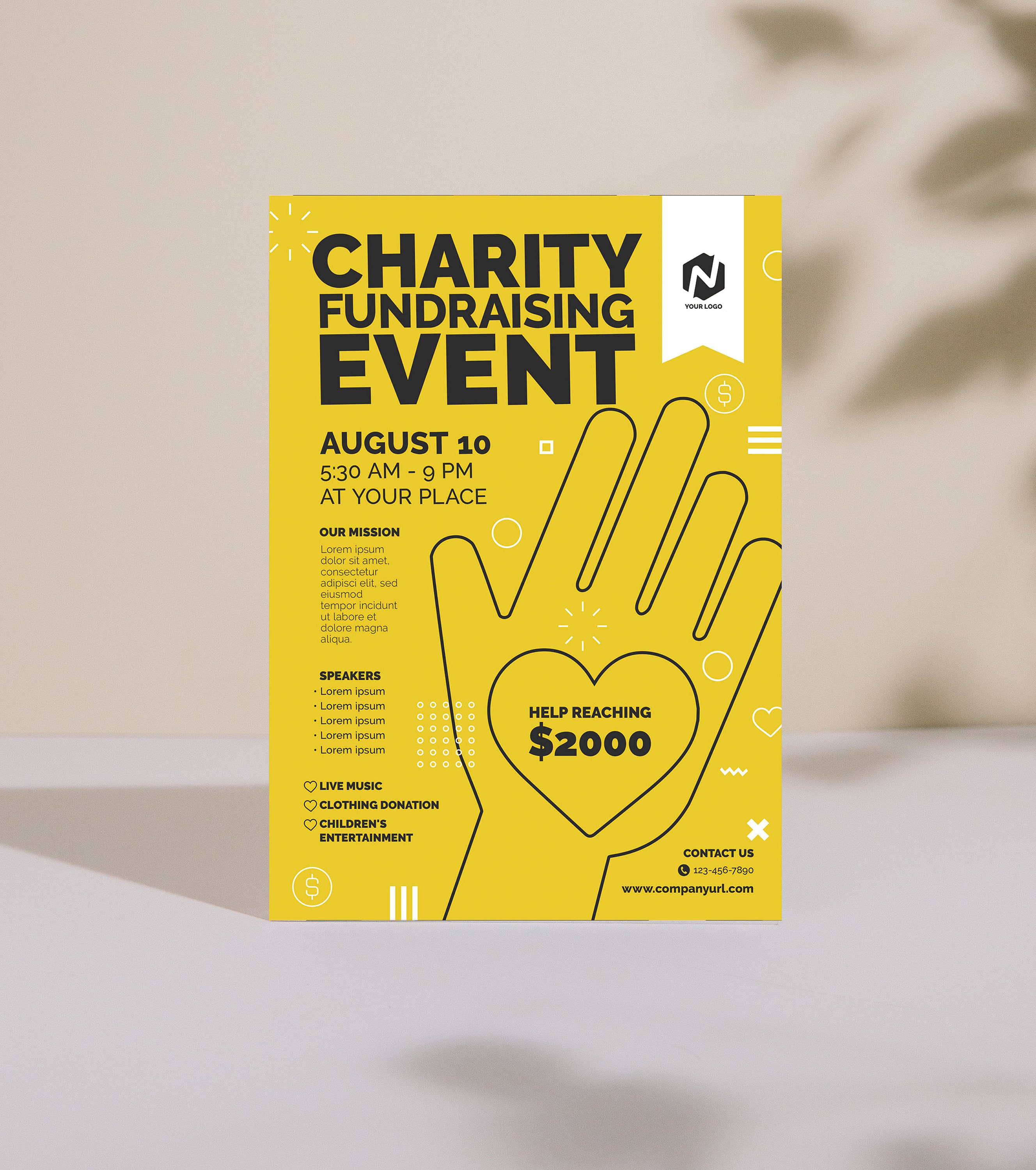 Charity Fundraising Event Flyer Template | Event Flyer Template | AI ...