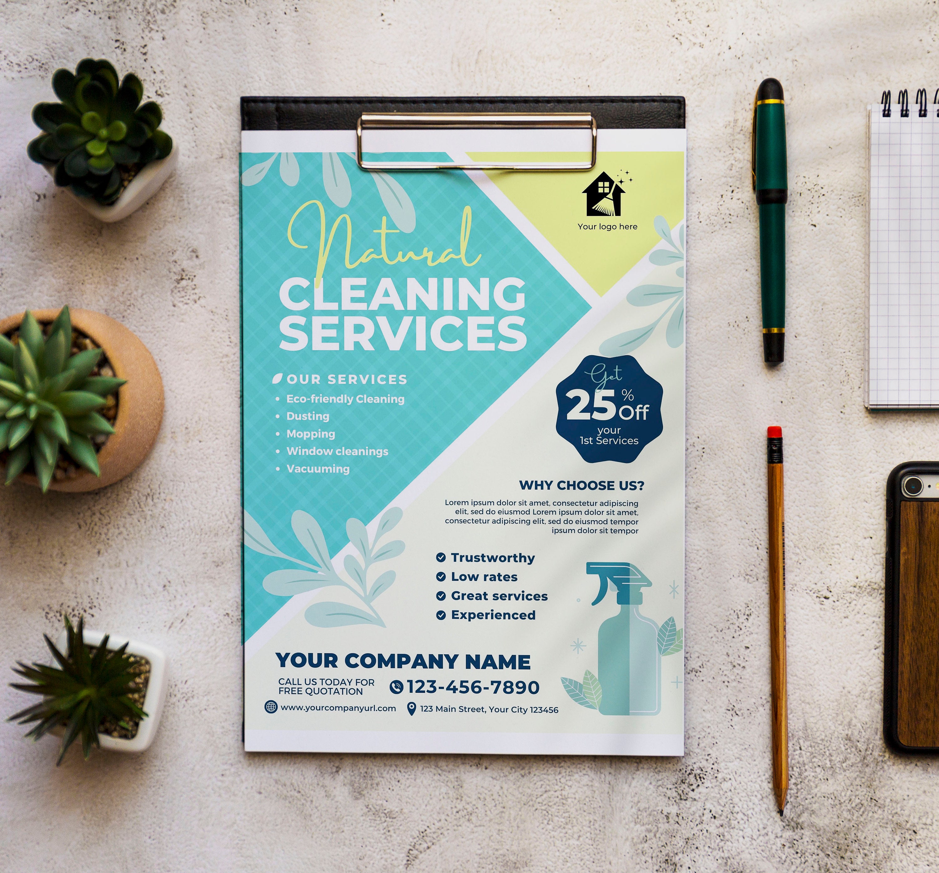 House Cleaning Services Flyer Template | Canva | Letter Size 8.5" X 11 ...