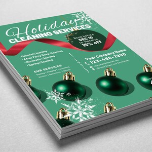 Holiday Cleaning Services Flyer Template | Canva | 8.5 X 11 Inch ...