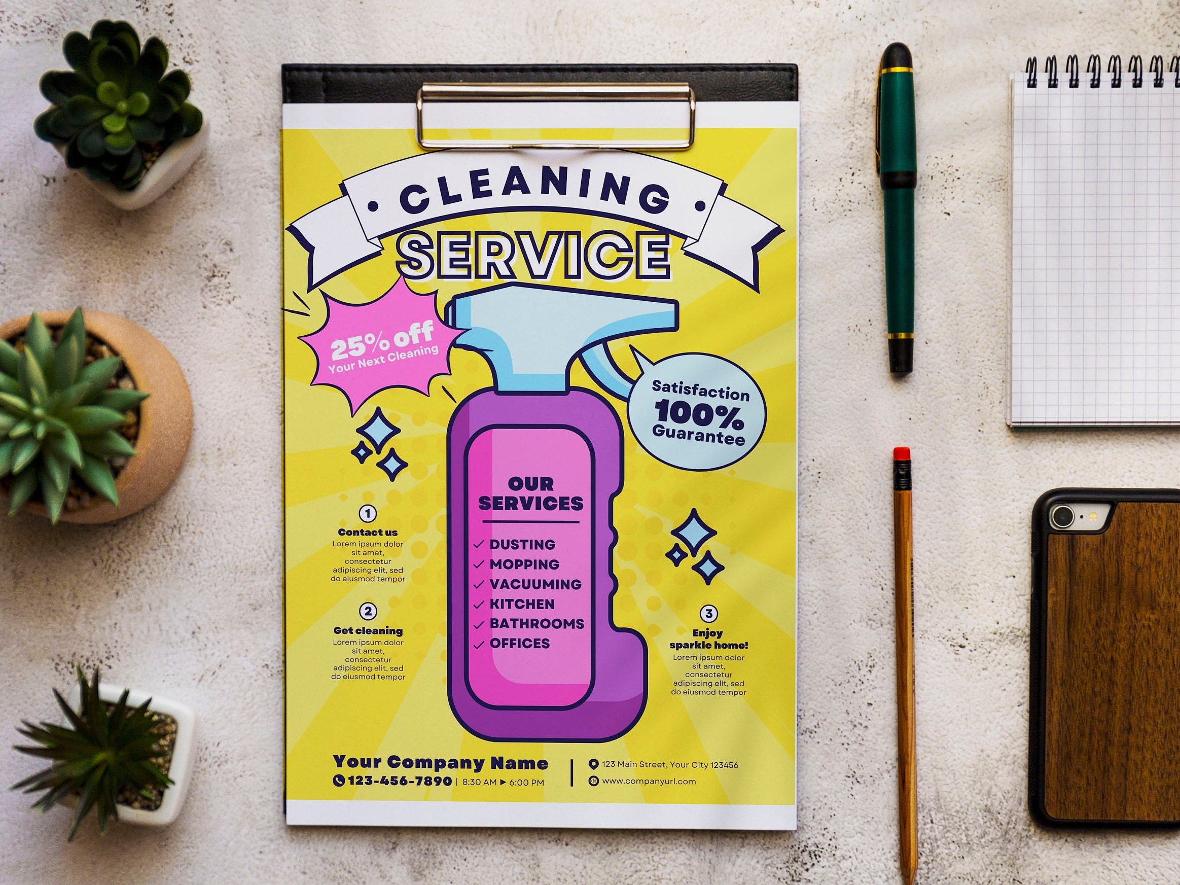 Cleaning Service Printable Flyer | Business Flyer Template | CANVA | US ...