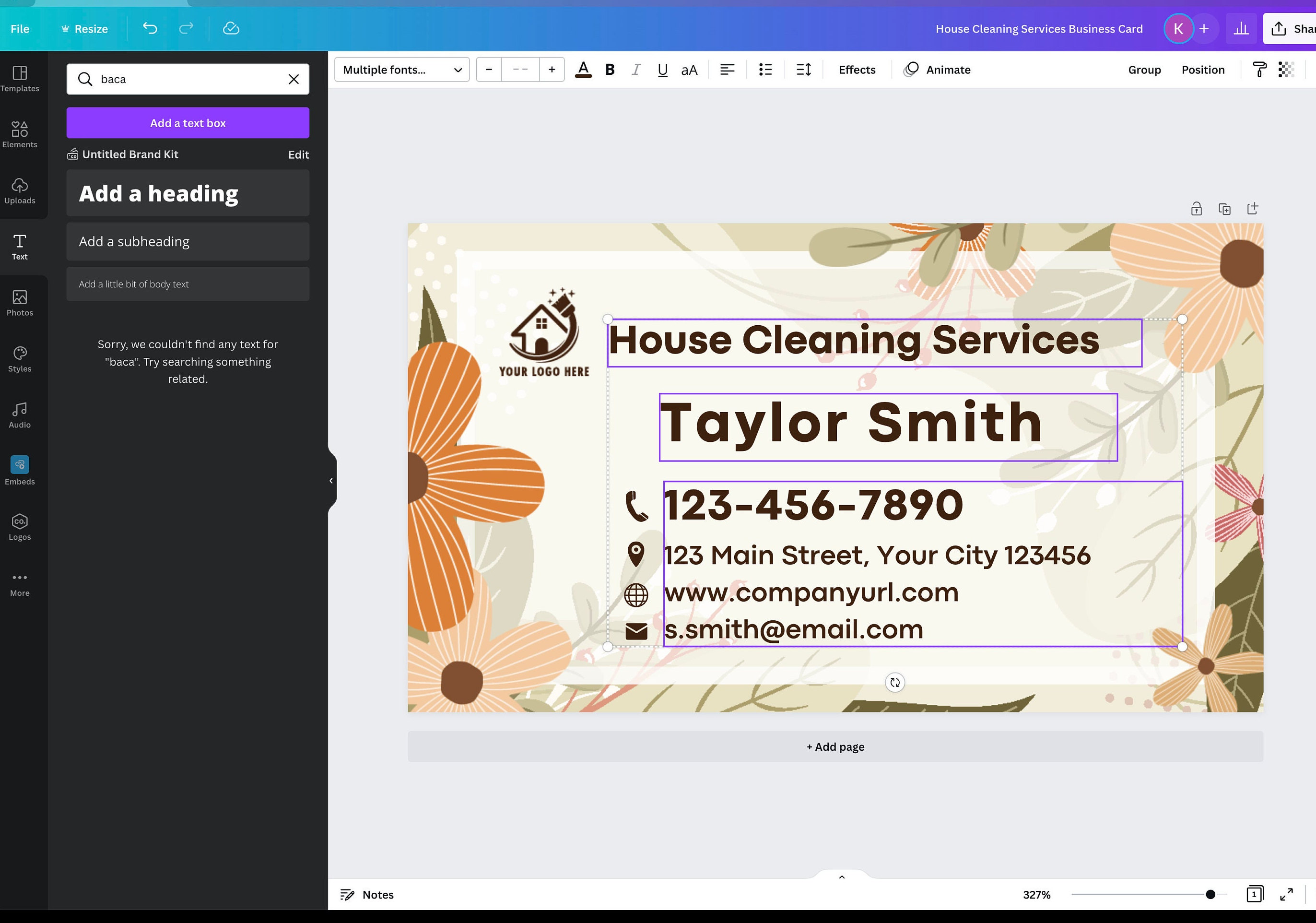 Cleaning Service Business Card Template Editable Printable - Etsy