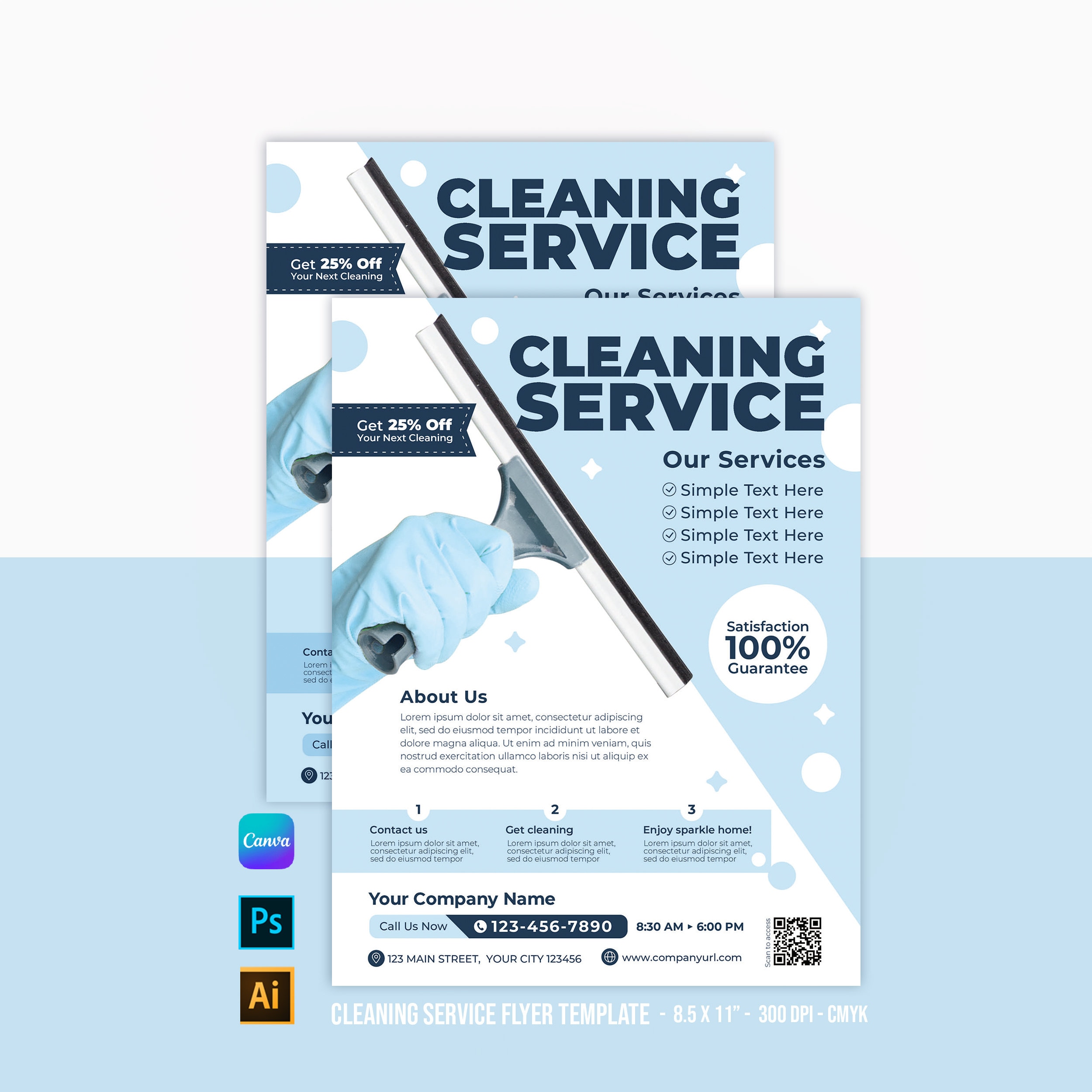 Cleaning Service Printable Flyer | Modern Business Flyer Template| AI ...