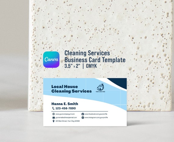 Cleaning Service Business Card Template Cleaning Business - Etsy