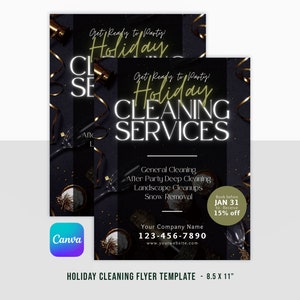 Holiday Cleaning Services Flyer Template | Canva | 8.5 X 11 Inch ...