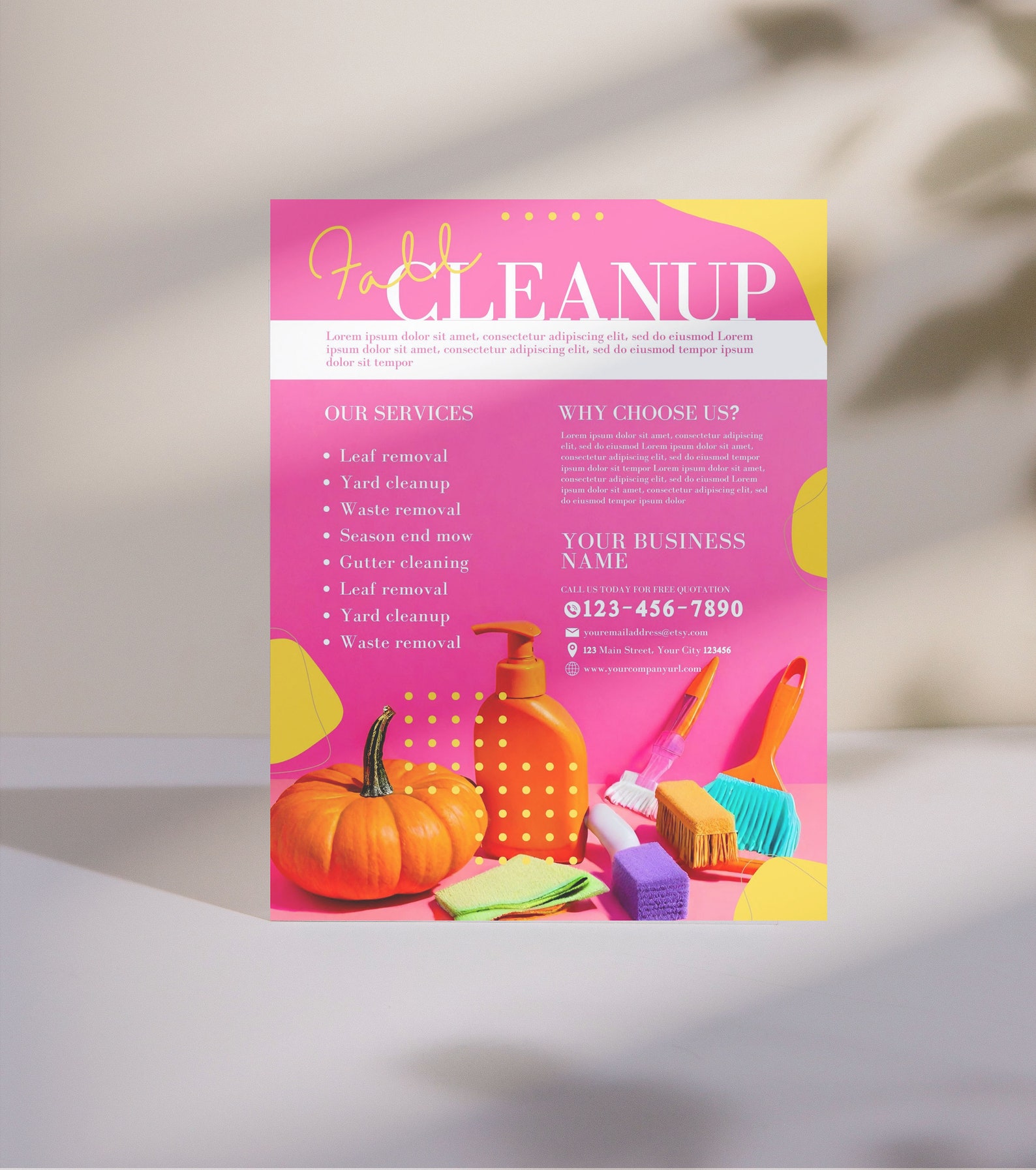 Fall Cleanup Flyer Template | Canva | US Letter Size 8.5" X 11 ...