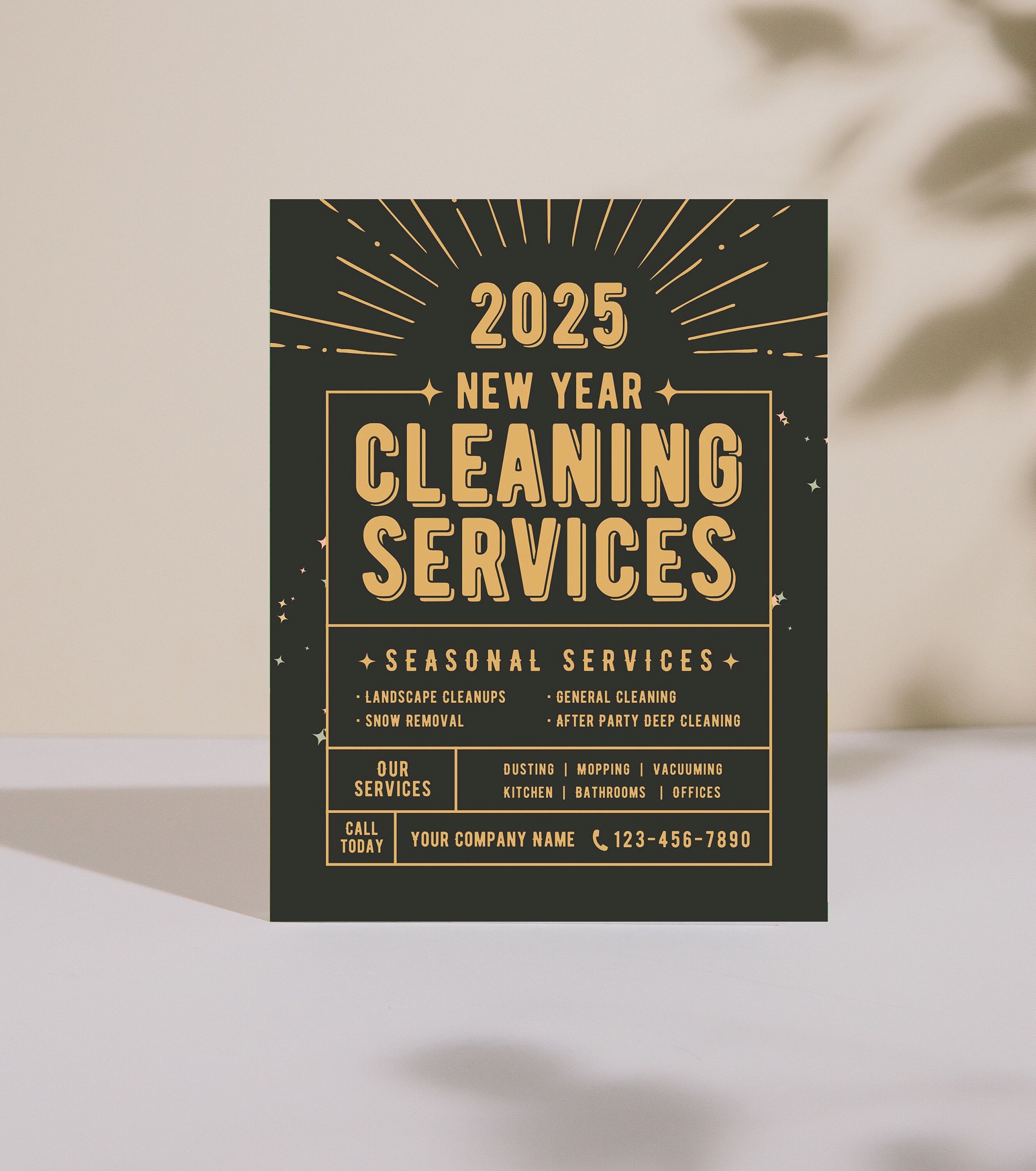 New Year Cleaning Services Flyer Template | Canva | 8.5 X 11 Inch ...