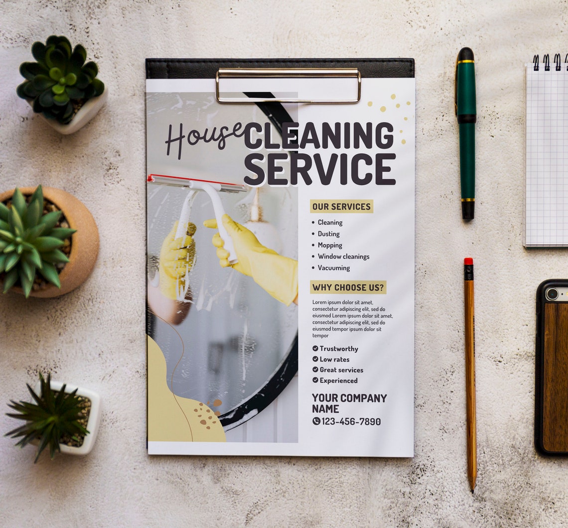 House Cleaning Service Flyer Template | Canva | US Letter Size 8.5" X ...