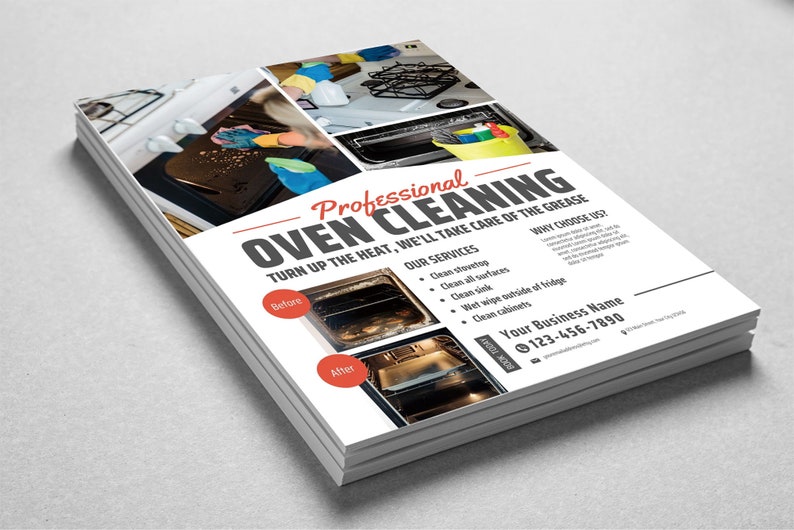 Professional Oven Cleaning Flyer Template | Canva | 8.5 X 11 Inch ...