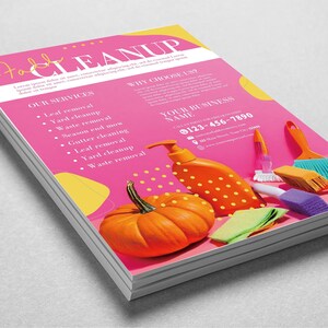 Fall Cleanup Flyer Template | Canva | US Letter Size 8.5" X 11 ...