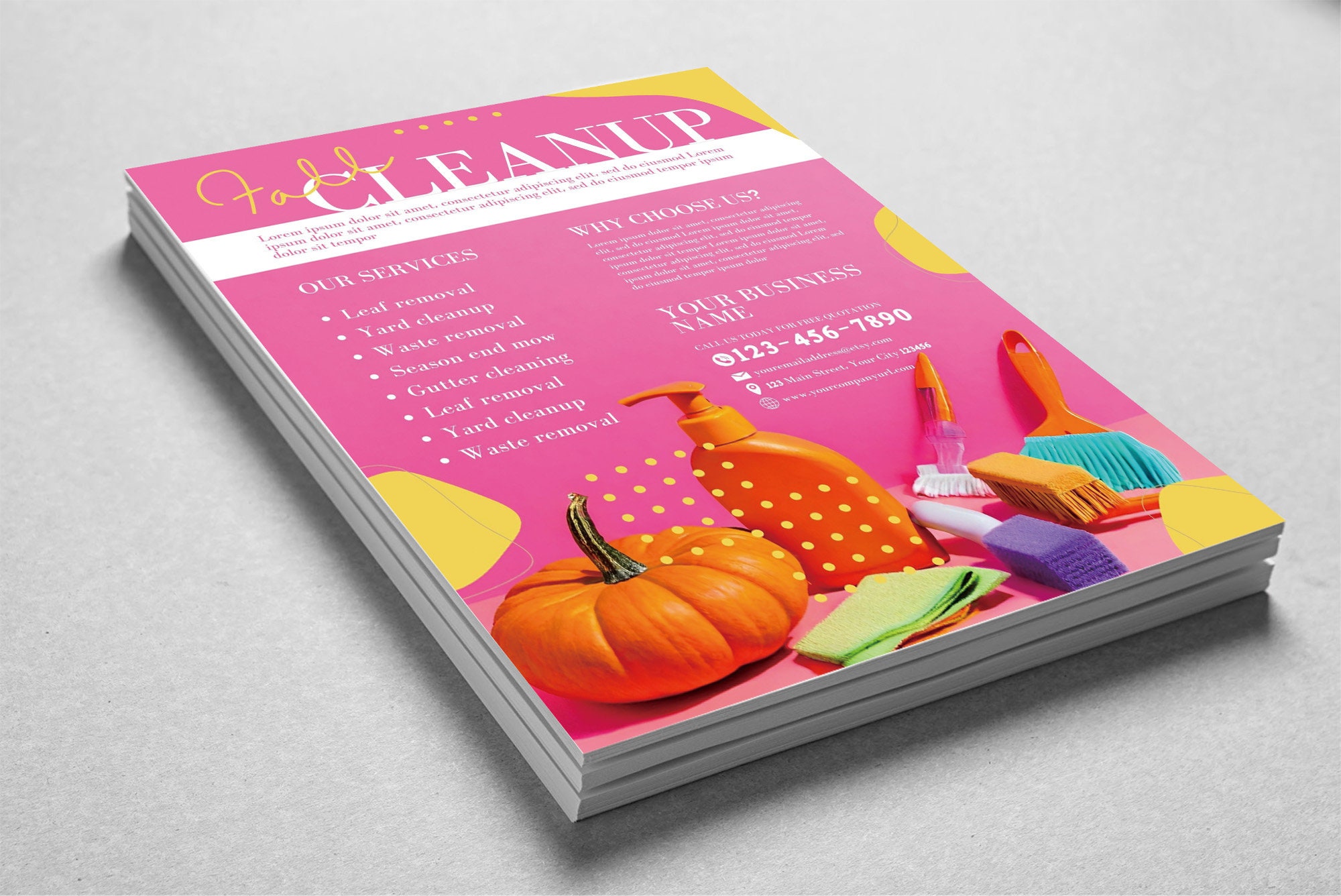 Fall Cleanup Flyer Template | Canva | US Letter Size 8.5" X 11 ...