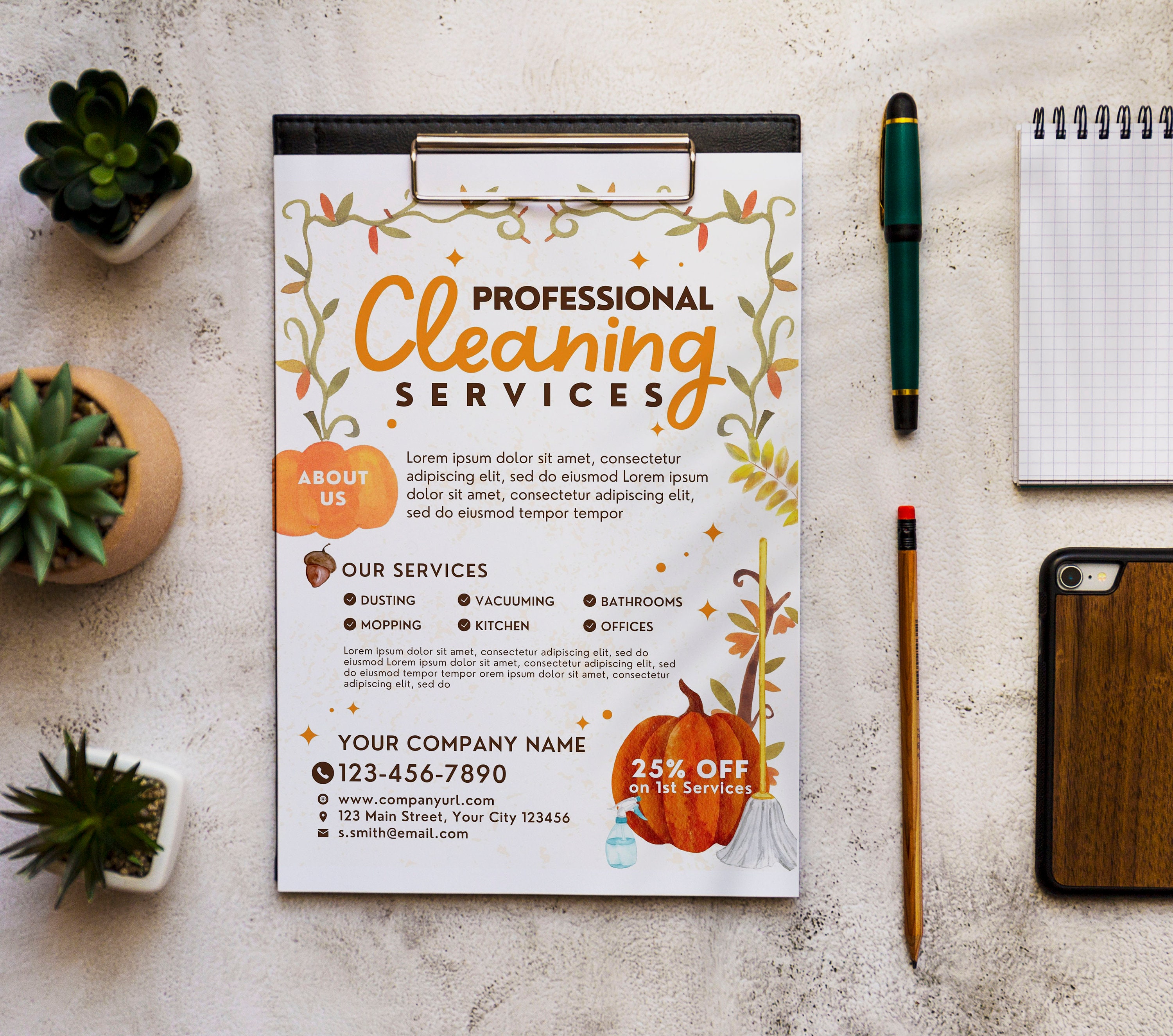 Professional Cleaning Services Printable Flyer Template Canva 8.5 X 11 ...