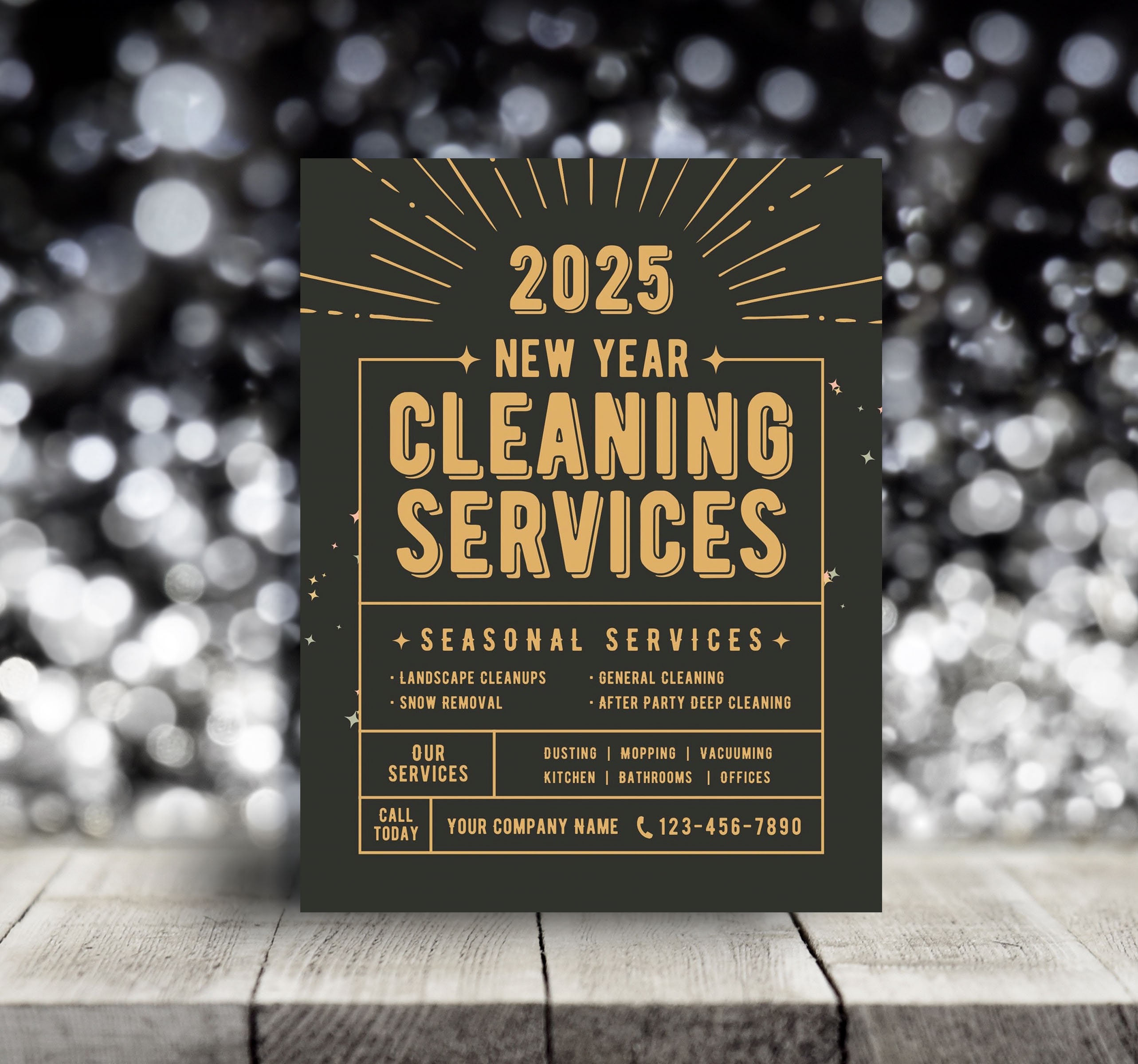 New Year Cleaning Services Flyer Template | Canva | 8.5 X 11 Inch ...