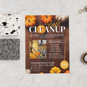 Fall Cleanup Flyer Template | Canva | US Letter Size 8.5" X 11 ...