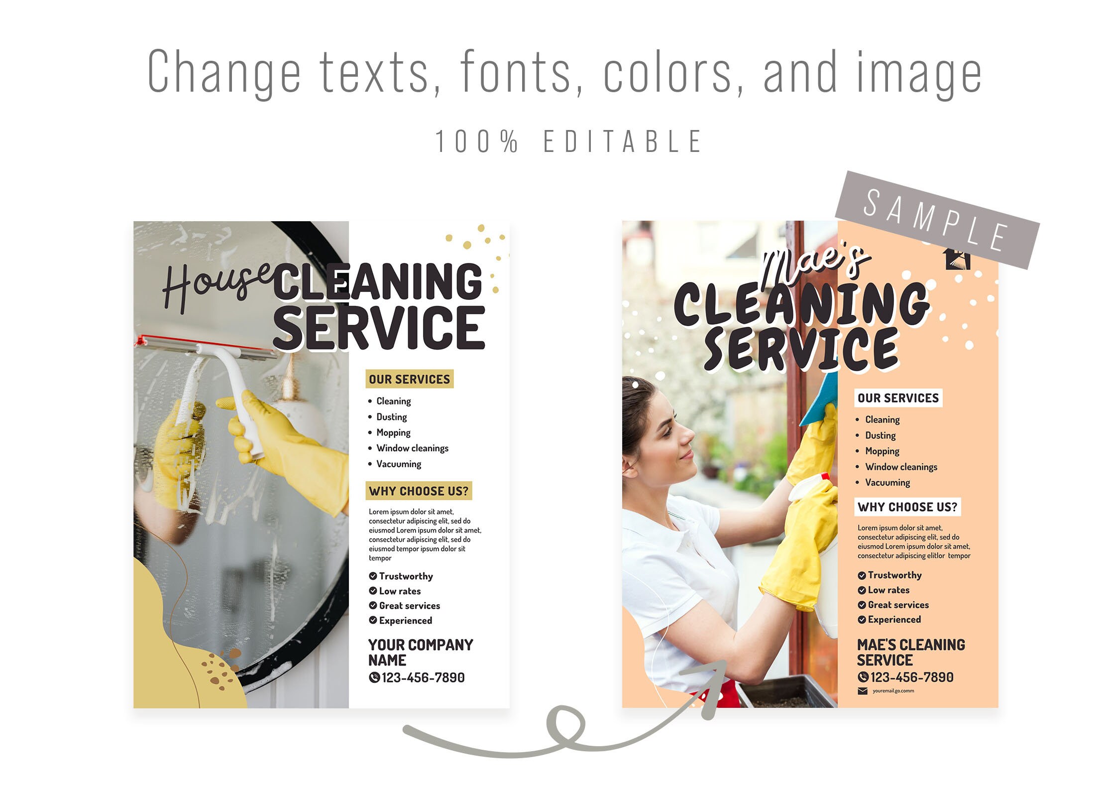 House Cleaning Service Flyer Template | Canva | US Letter Size 8.5" X ...