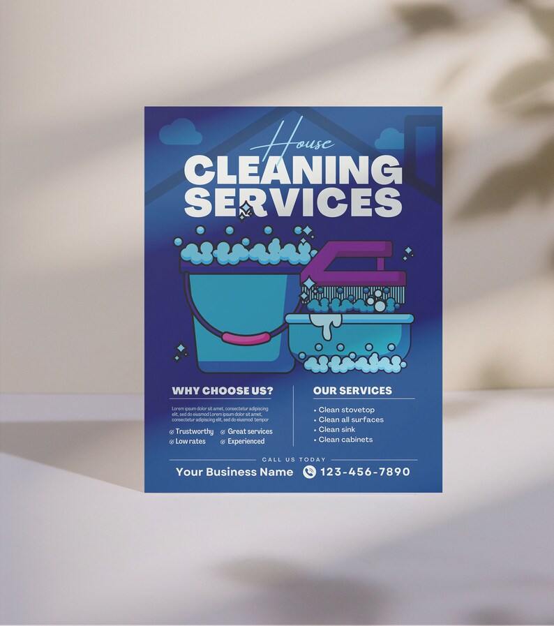 House Cleaning Services Flyer Template | Canva | Letter Size 8.5" X 11 ...