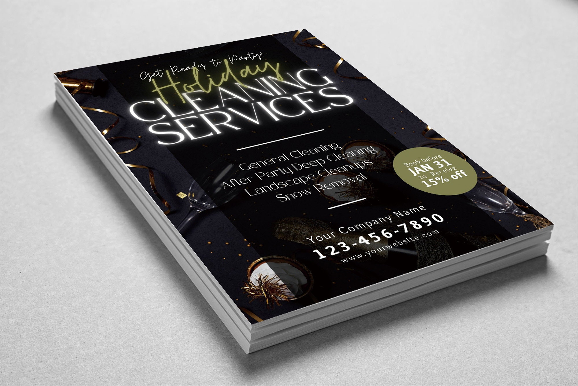 Holiday Cleaning Services Flyer Template | Canva | 8.5 X 11 Inch ...