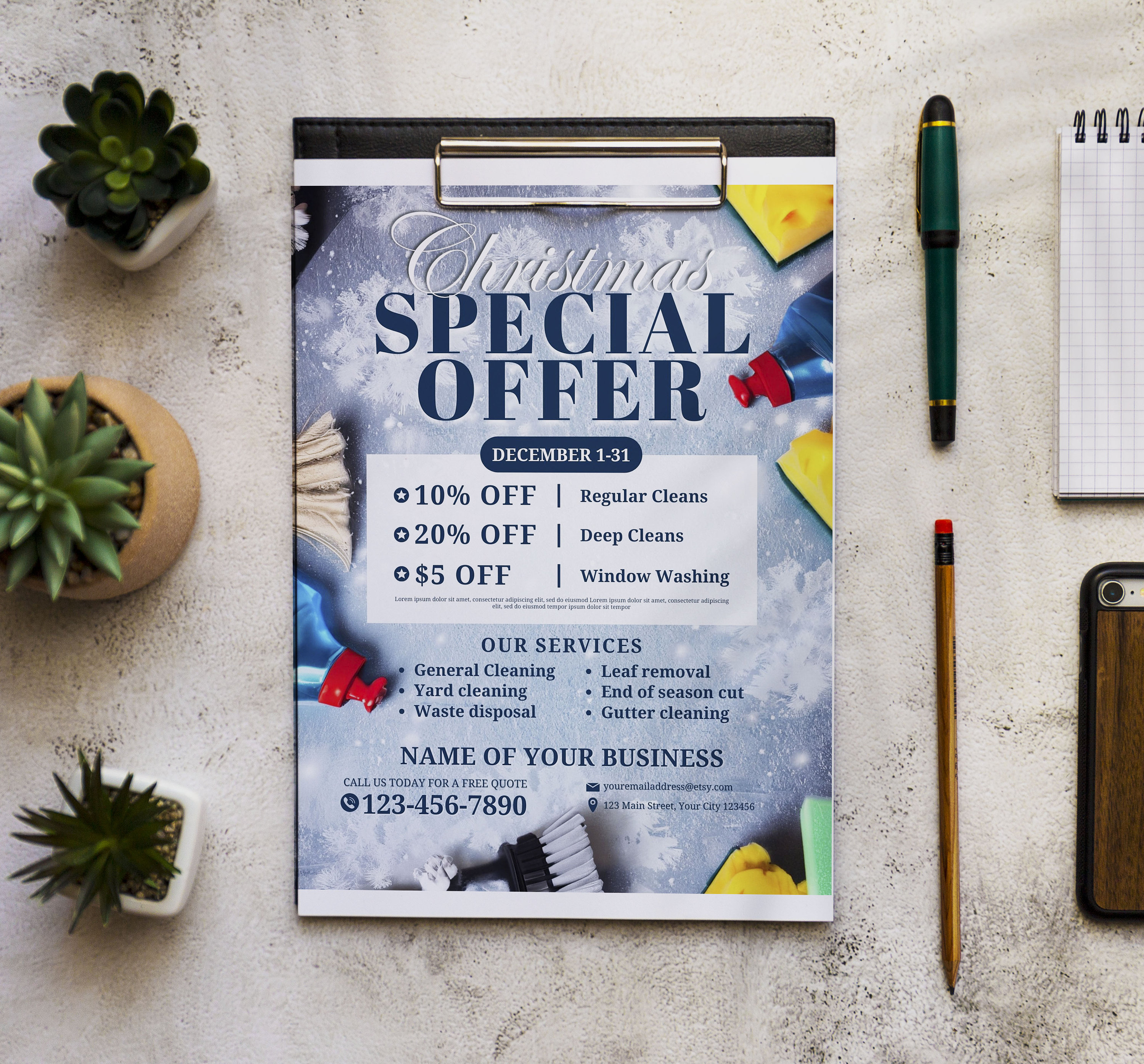 Christmas Special Offer Flyer Template | Canva | 8.5 X 11 Inch | Clean ...
