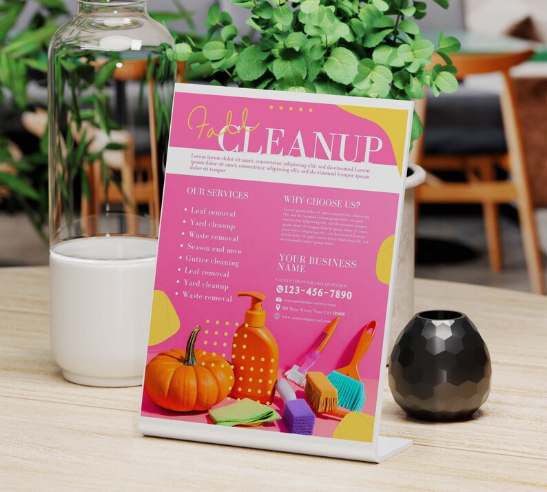 Fall Cleanup Flyer Template | Canva | US Letter Size 8.5" X 11 ...