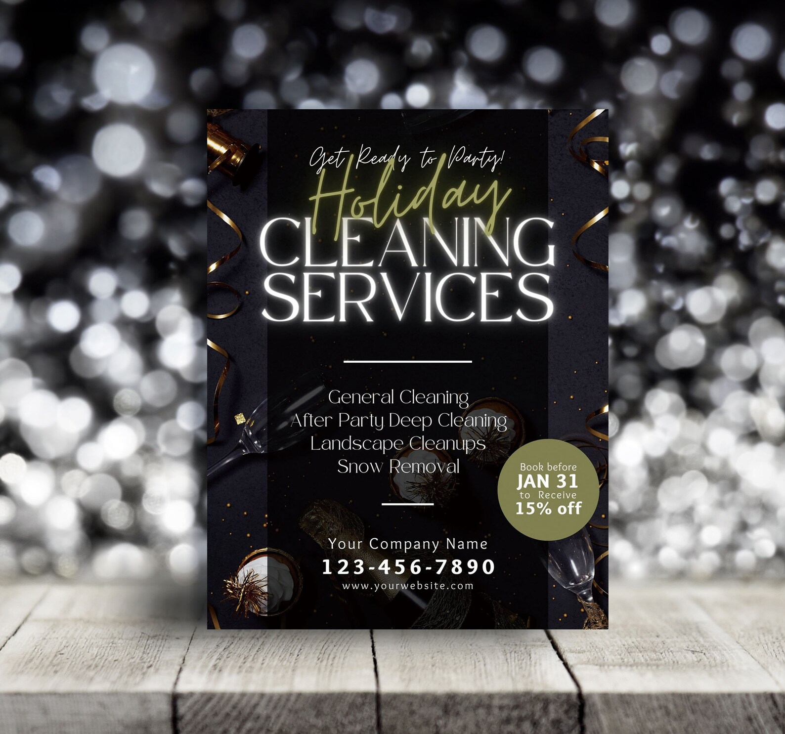 Holiday Cleaning Services Flyer Template | Canva | 8.5 X 11 Inch ...