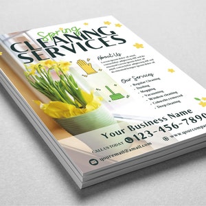 Spring Cleaning Service Editable Flyer | Professional Clean Business ...