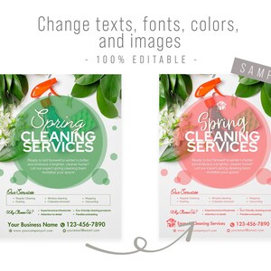 Spring Cleaning Service Editable Flyer | Professional Clean Business ...