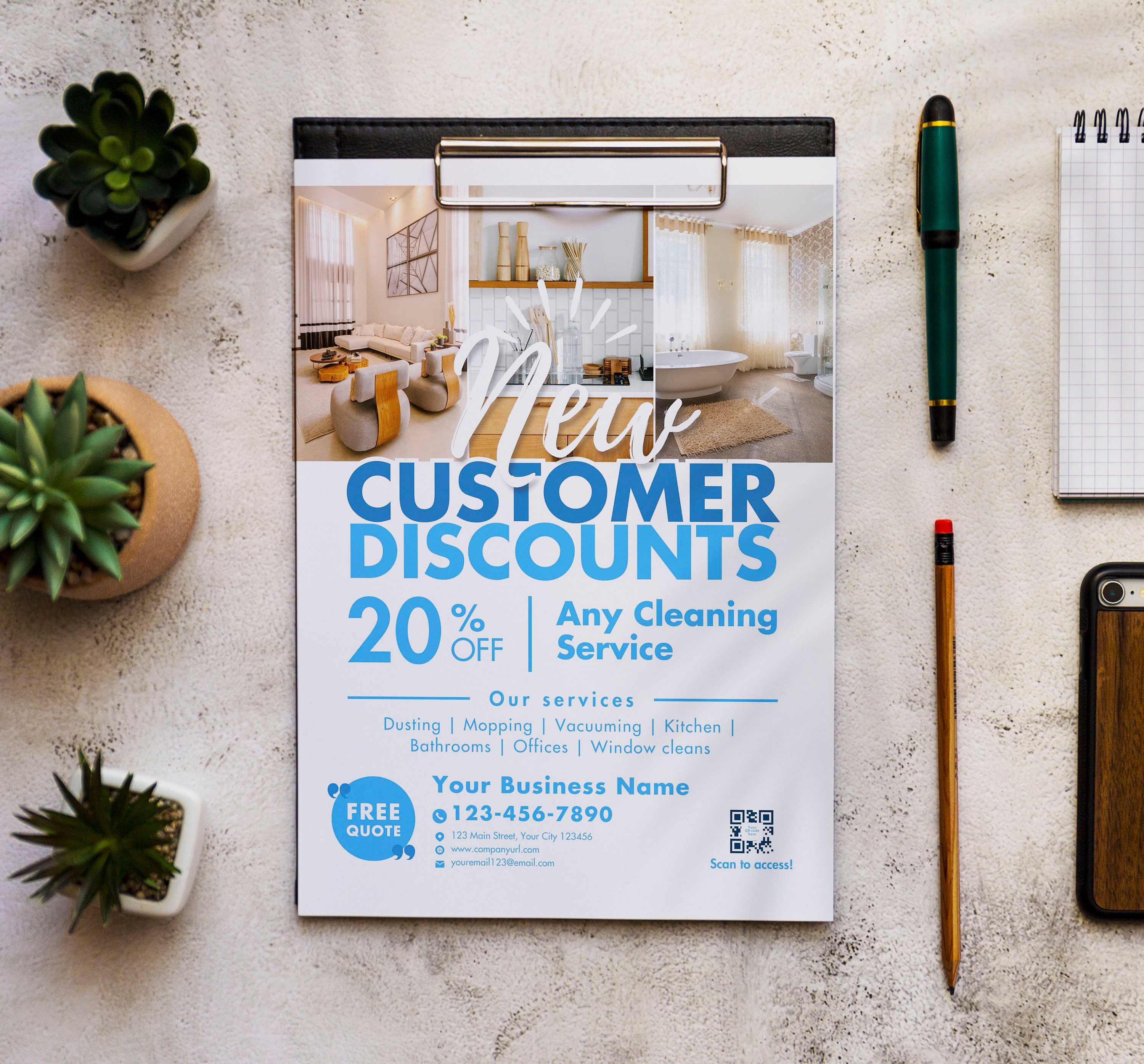 New Customer Discounts Flyer Template Canva US Letter Size 8.5 X 11 ...