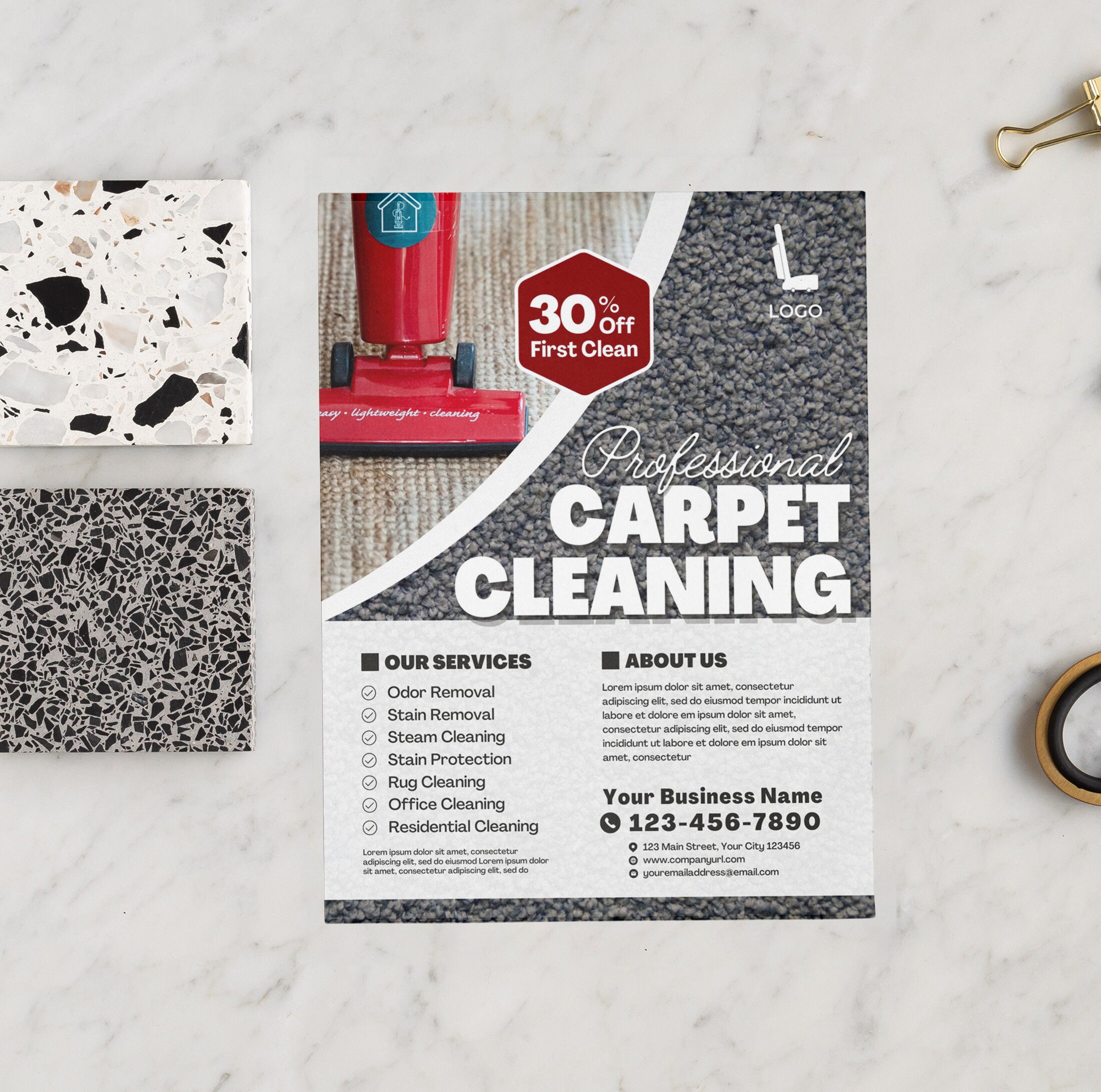 Carpet Cleaning Printable Flyer | Clean Service Flyer Template | Canva ...