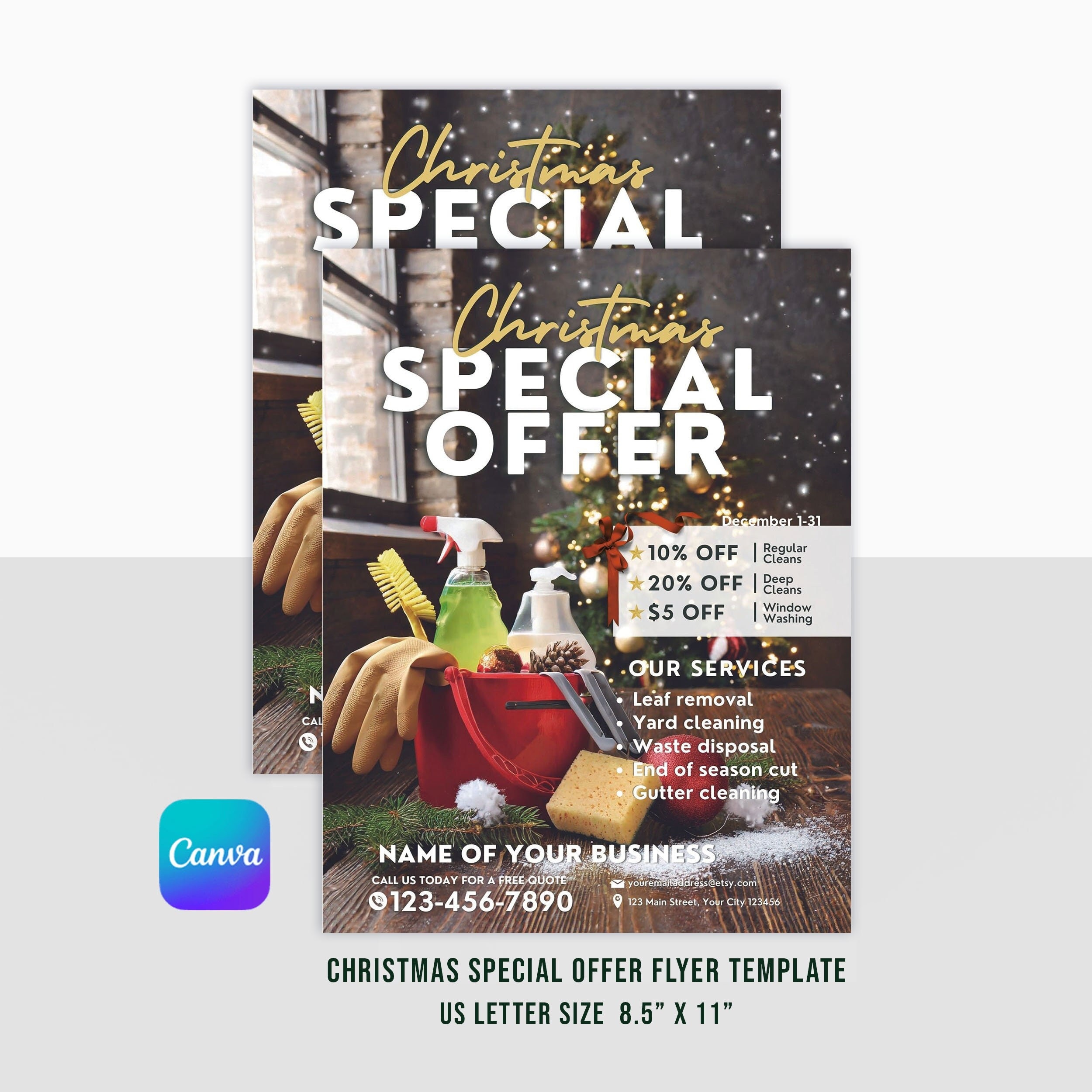 Christmas Special Offer Flyer Template Canva 8.5 X 11 Inch Clean ...