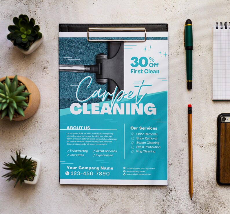 Carpet Cleaning Printable Flyer | Clean Service Flyer Template | Canva ...