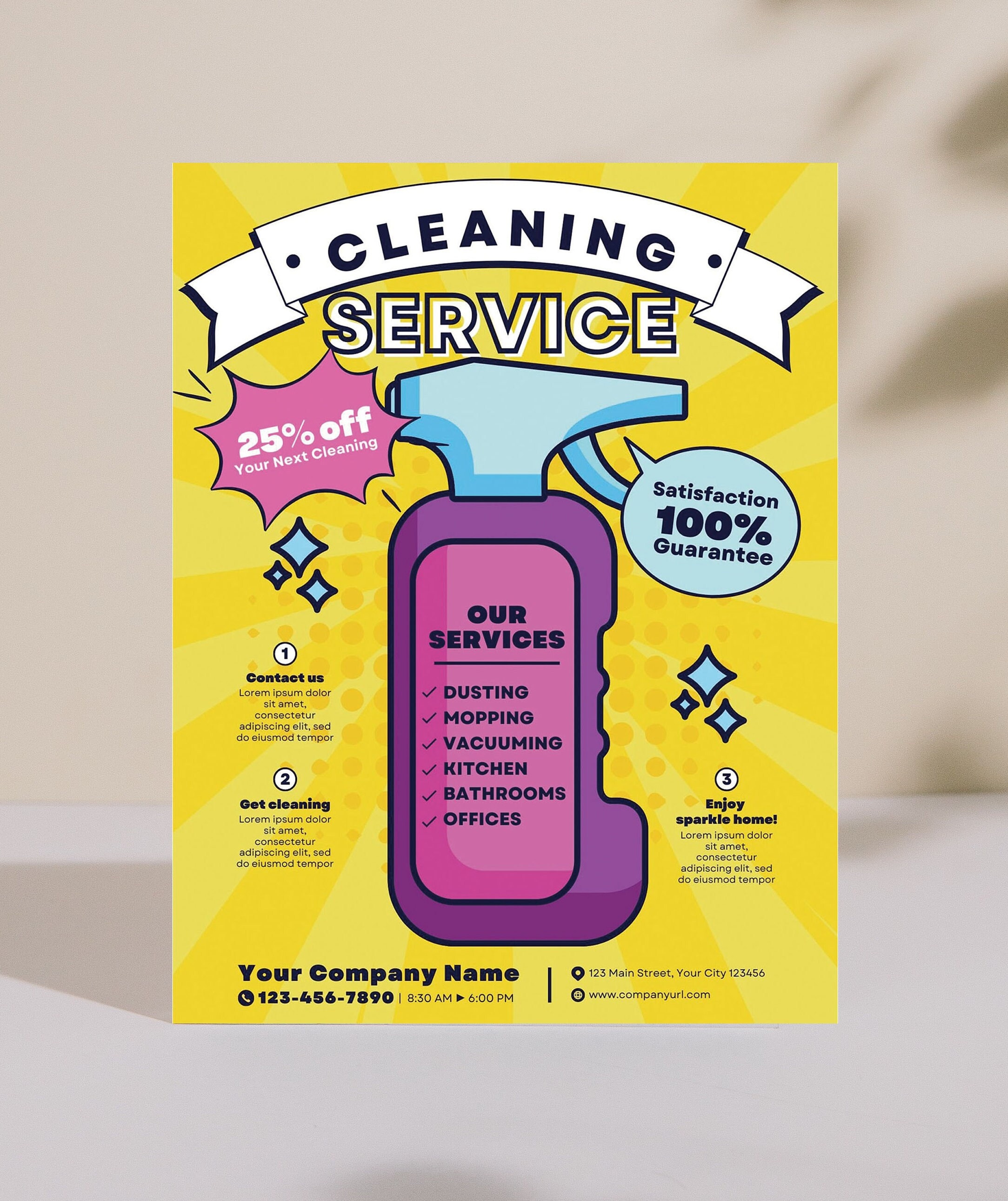 Cleaning Service Printable Flyer | Business Flyer Template | CANVA | US ...