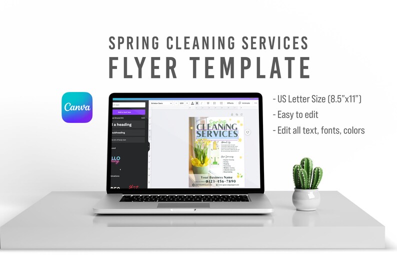 Spring Cleaning Service Editable Flyer | Professional Clean Business ...