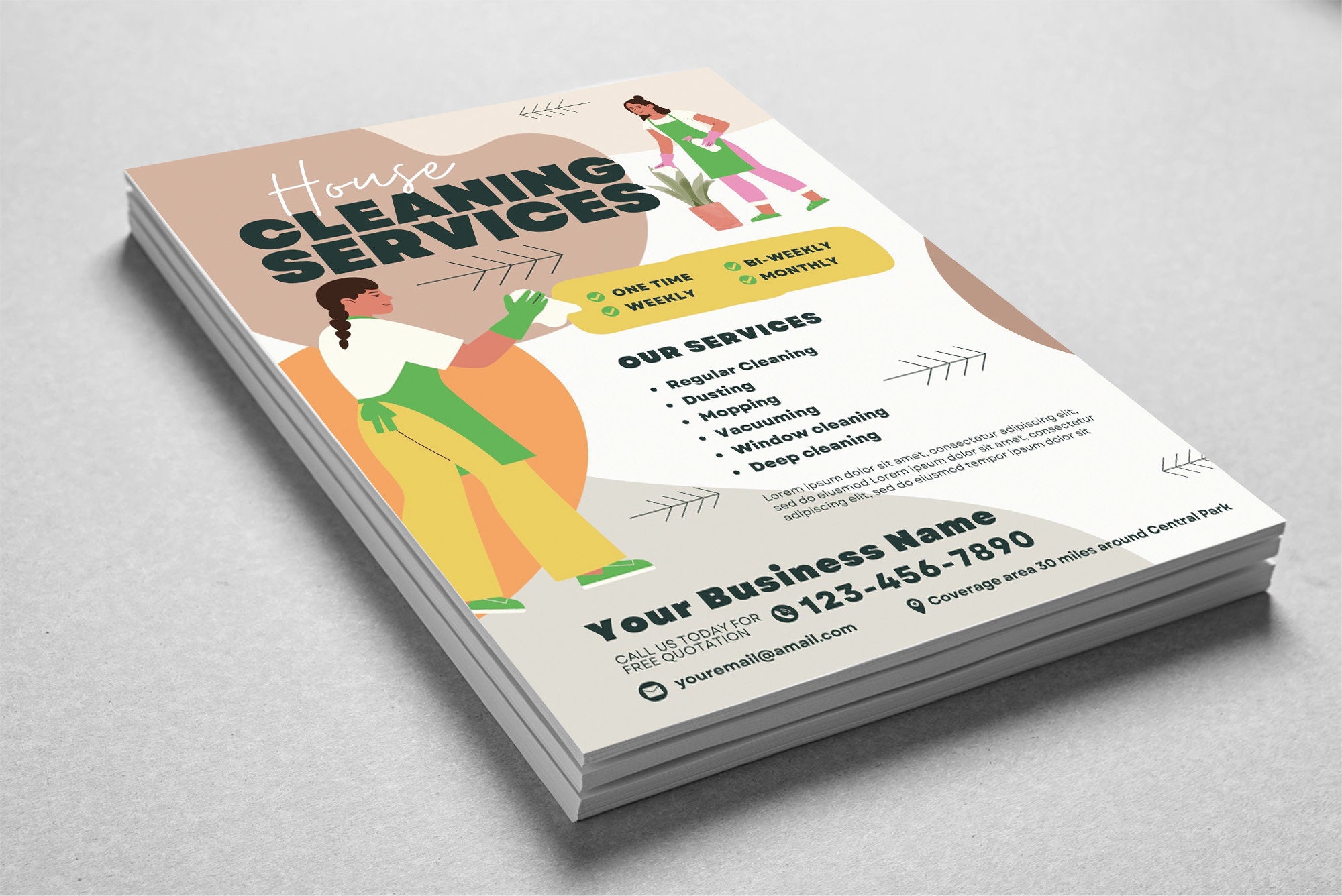 House Cleaning Service Flyer Template | Canva | US Letter Size 8.5" X ...
