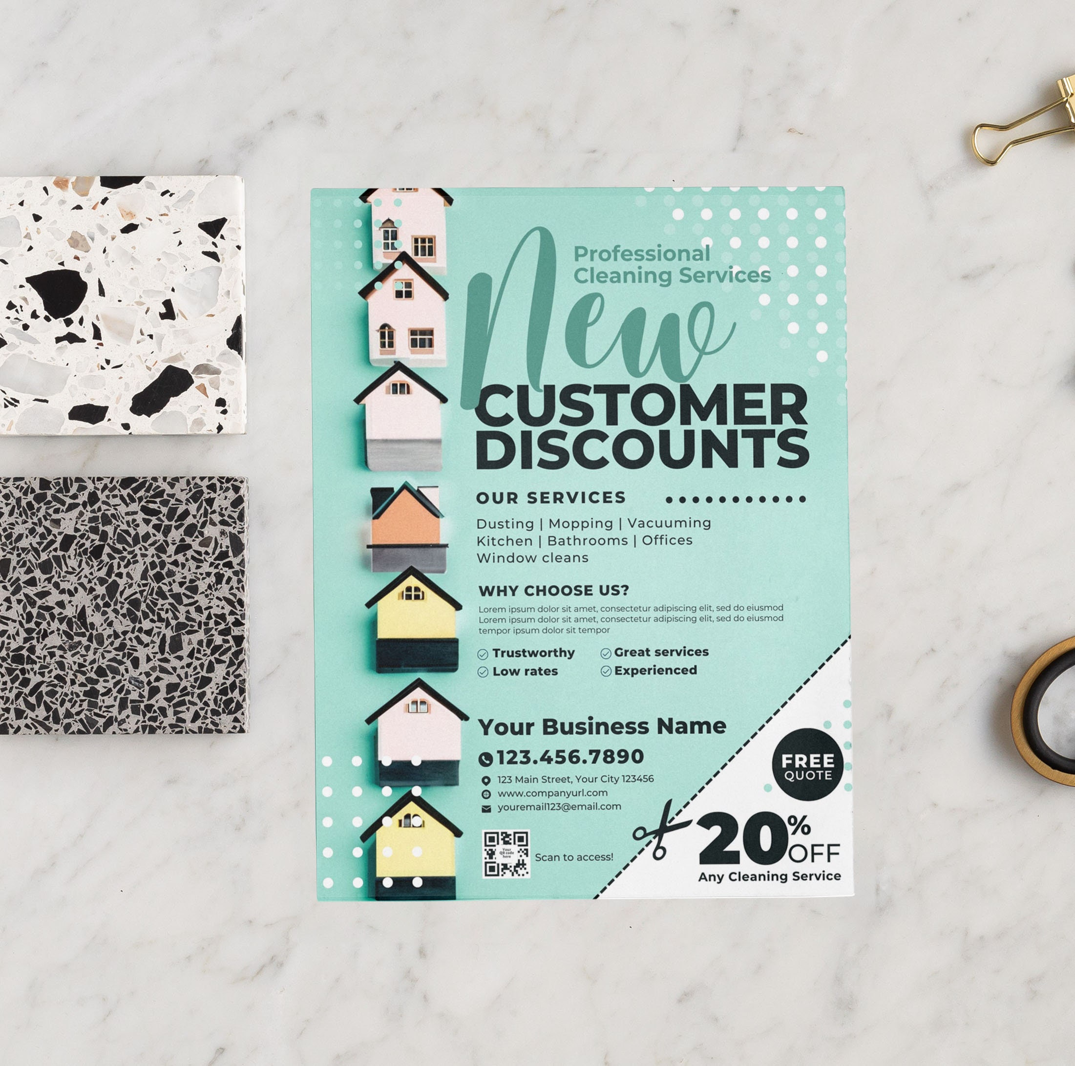 New Customer Discounts Flyer Template | Canva | US Letter Size 8.5" X ...