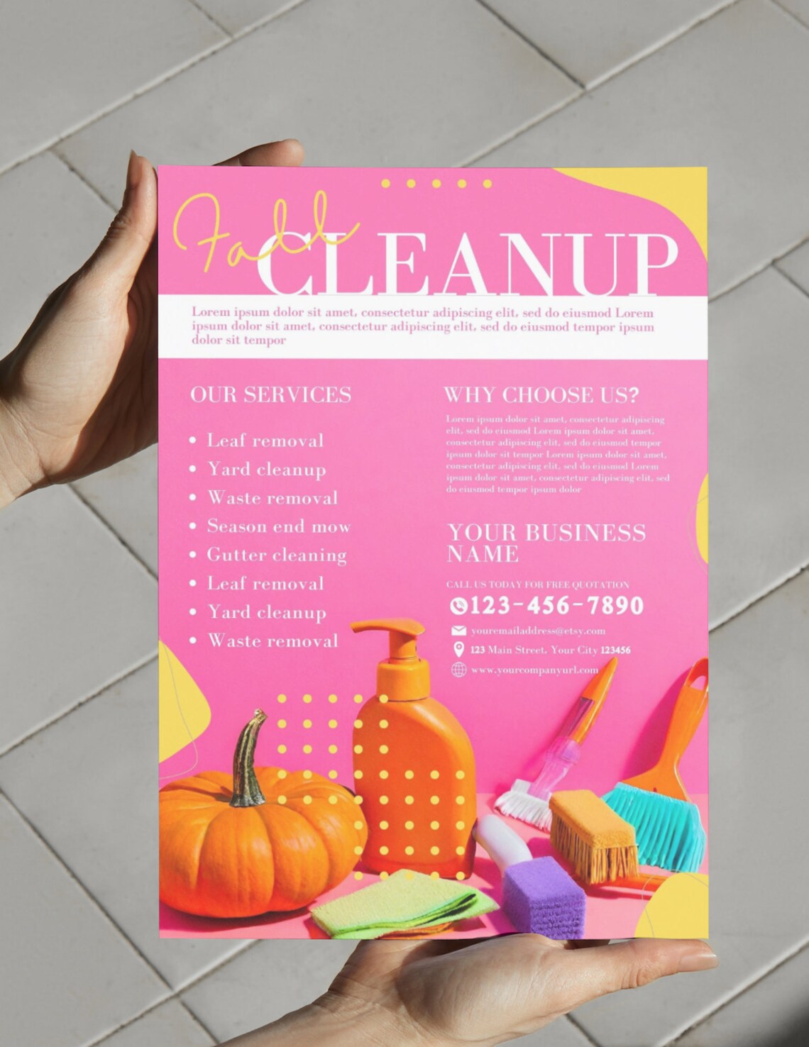 Fall Cleanup Flyer Template | Canva | US Letter Size 8.5" X 11 ...