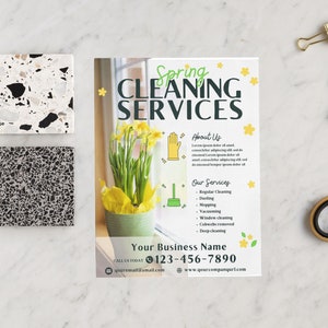 Spring Cleaning Service Editable Flyer | Professional Clean Business ...