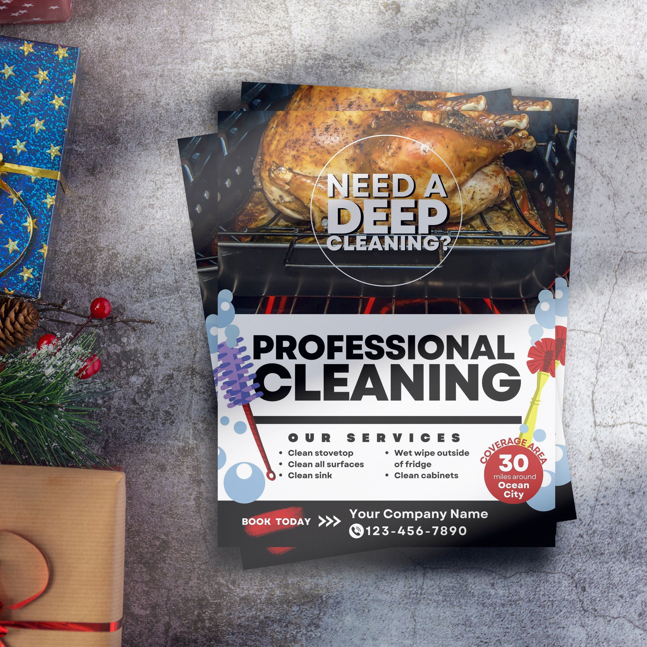 Deep Cleaning Services Flyer Template Canva 8.5 X 11 Inch Clean ...