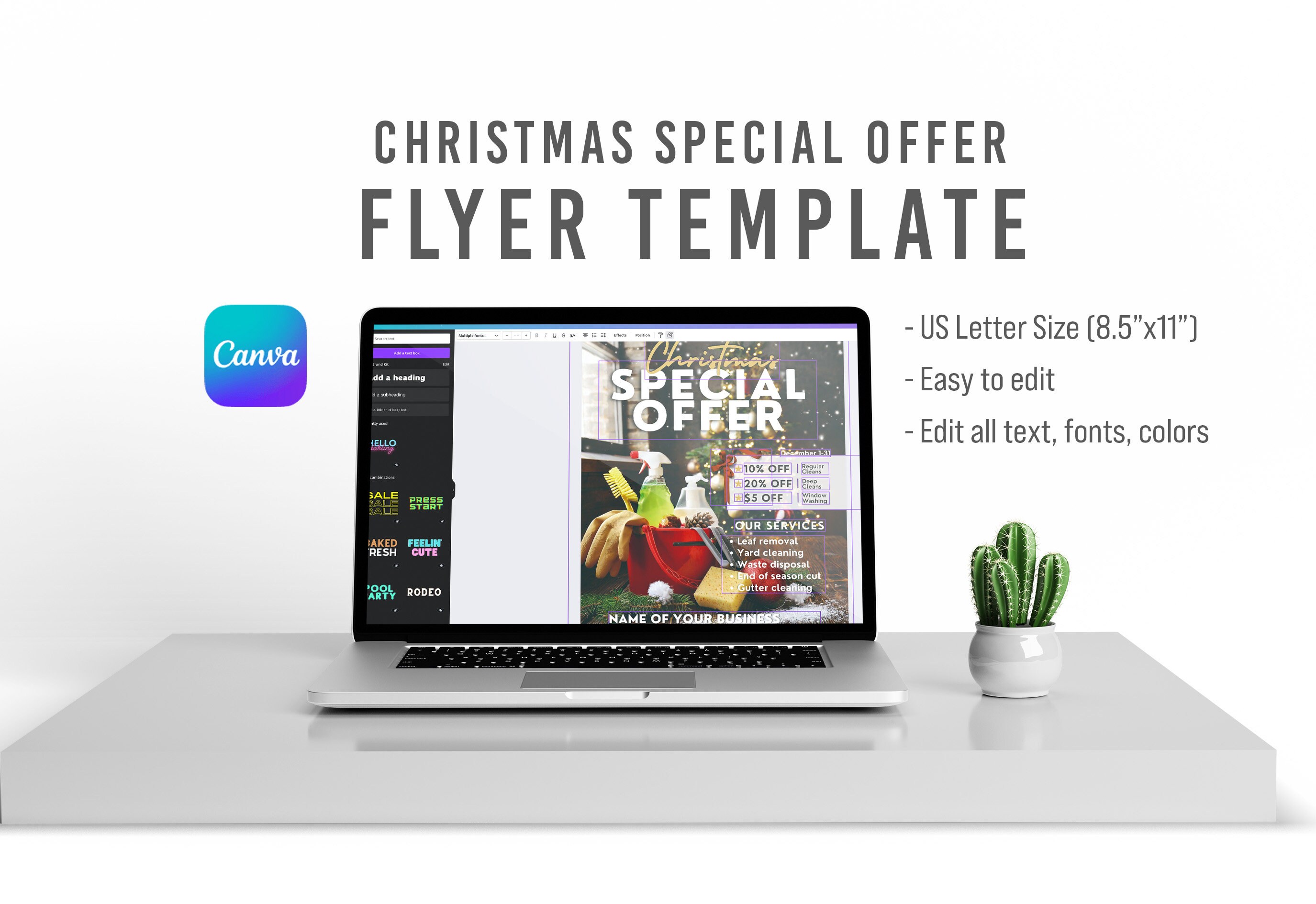 Christmas Special Offer Flyer Template Canva 8.5 X 11 Inch Clean ...