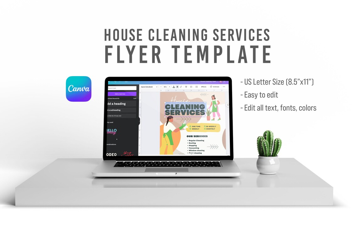 House Cleaning Service Flyer Template | Canva | US Letter Size 8.5" X ...