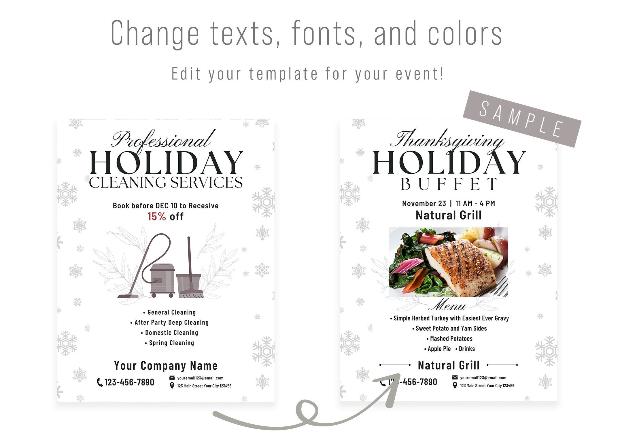 Holiday Cleaning Services Flyer Template | Canva | 8.5 X 11 Inch ...