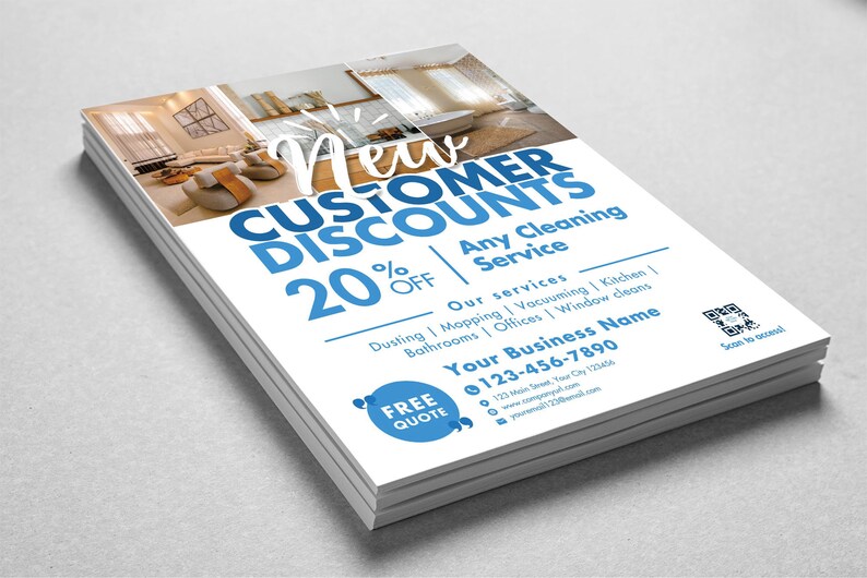 New Customer Discounts Flyer Template | Canva | US Letter Size 8.5" X ...