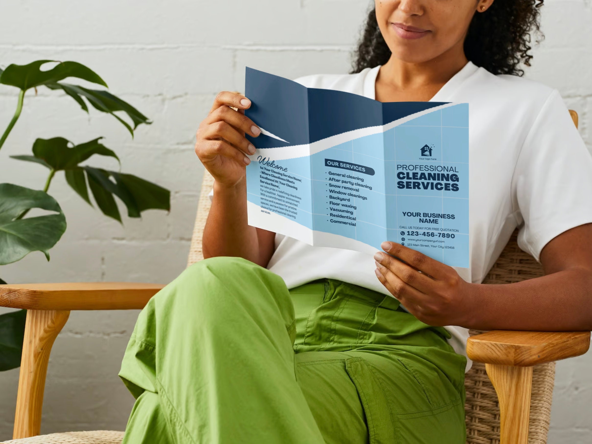 Trifold Brochure Template | Professional Cleaning Services | Canva | A4 ...