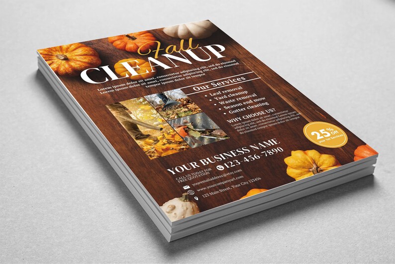 Fall Cleanup Flyer Template | Canva | US Letter Size 8.5" X 11 ...
