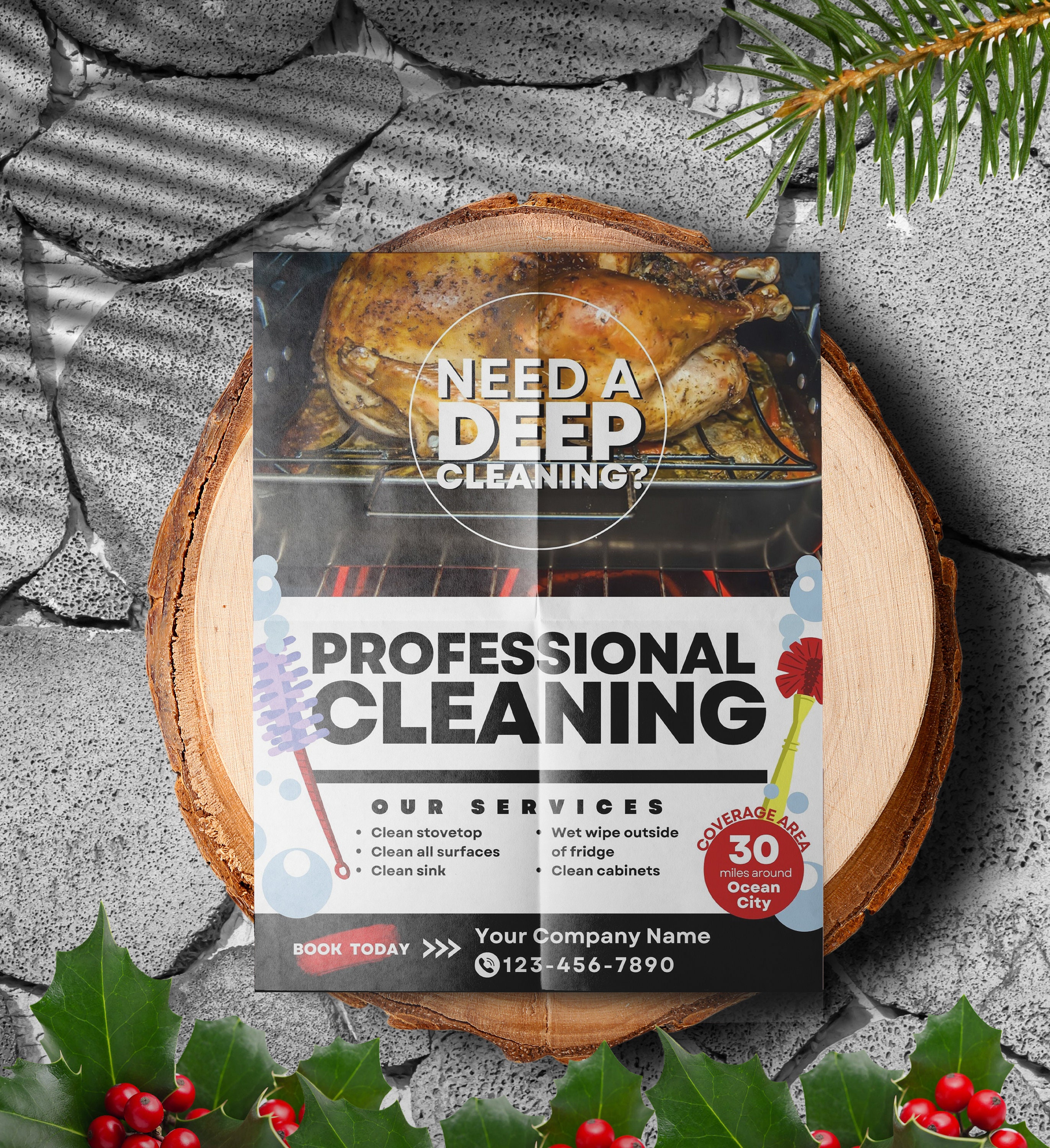 Deep Cleaning Services Flyer Template Canva 8.5 X 11 Inch Clean ...