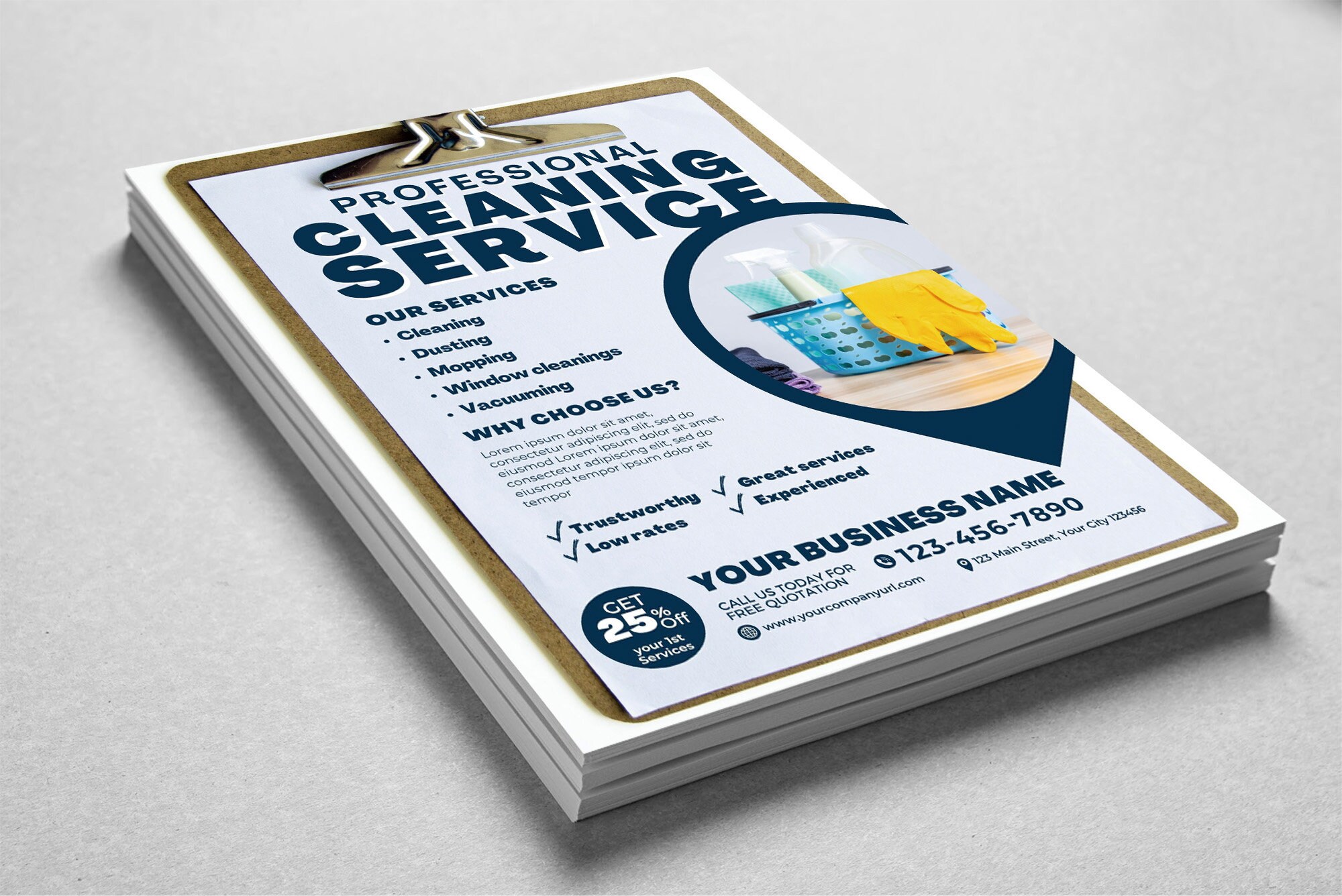 Professional Cleaning Service Flyer Template | Canva | US Letter Size 8 ...