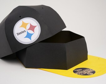 Football Baseball Cap Box Valentines Favor Box Paper Box Fathers Day ...