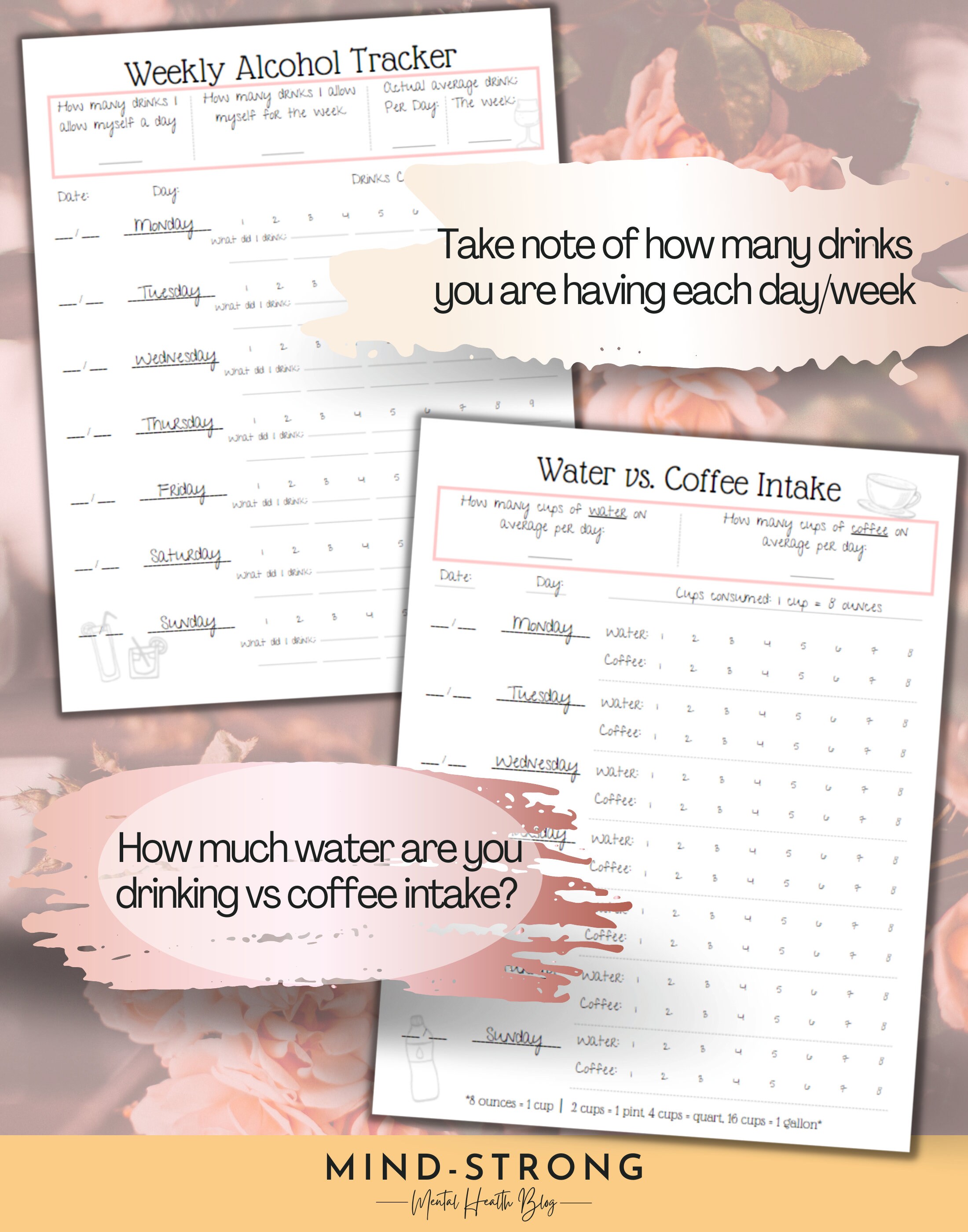 Self Care & Health Bundle Printable, Mental Health Planner, Self-care ...