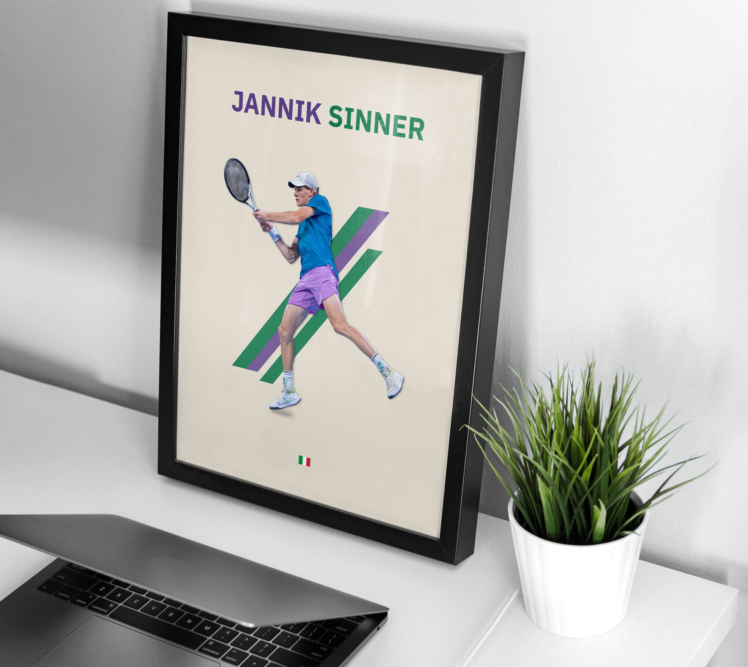 Jannik Sinner Tennis Poster Sinner Tennis Poster Jannik Sinner Poster ...