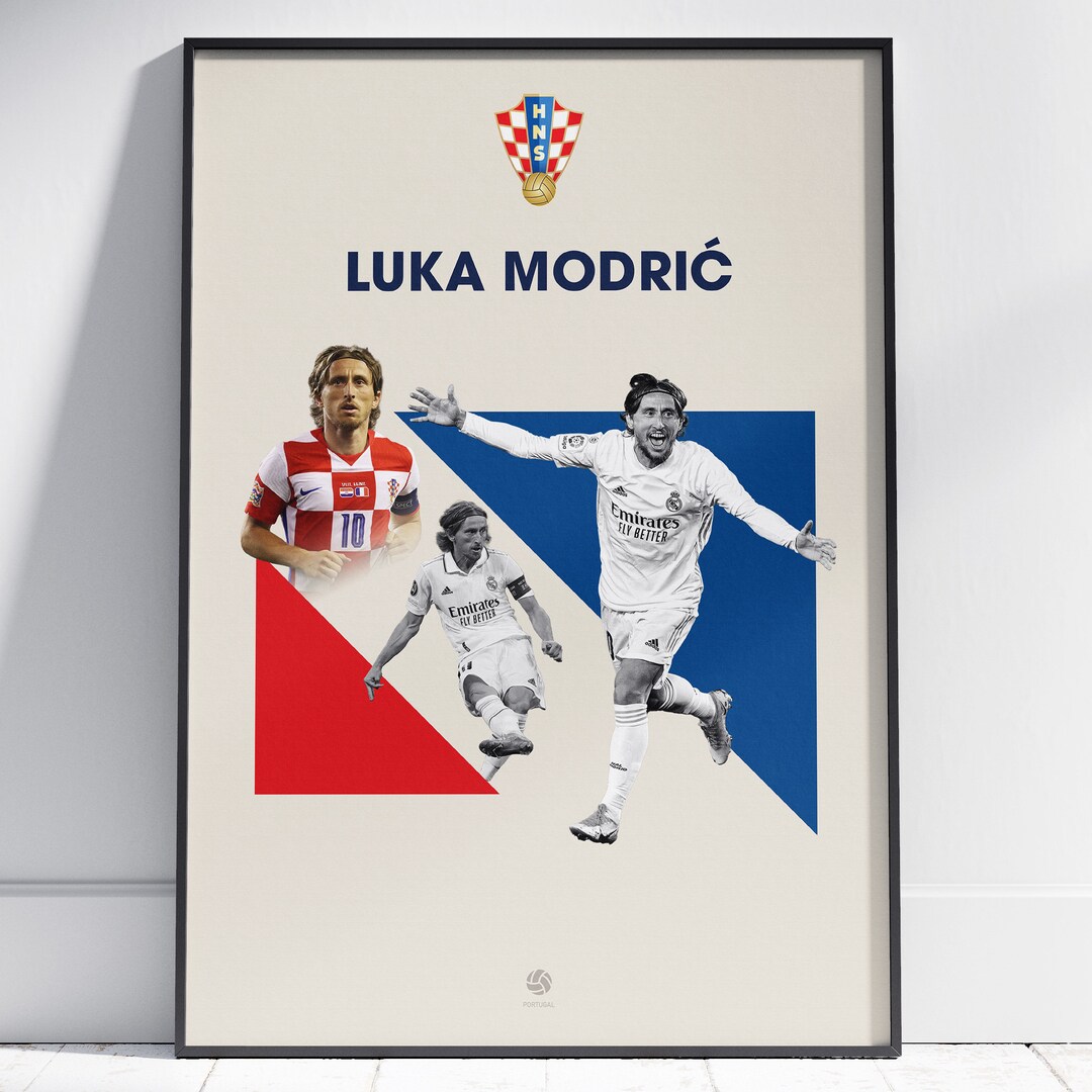 Luka Modric Poster Modric Poster Croatia Real Madrid Minimalist Design ...
